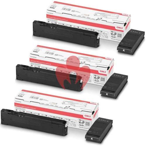 OKI C650 C650dn Toner Cartridge x 3 Black - Genuine Toner Cartridges ...